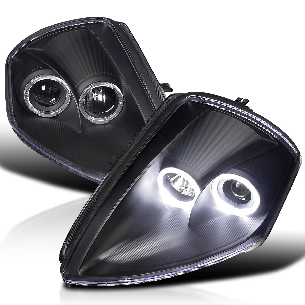 Spec-D Tuning Dual Halo Projector Black Headlights Compatible with 2000 ...