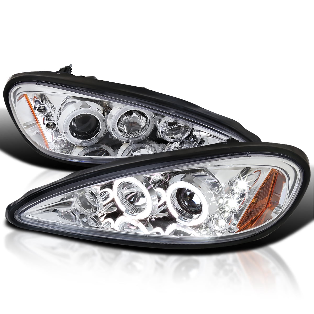 Spec-D Tuning Dual LED Halo Projector Headlights Compatible with 1999 ...