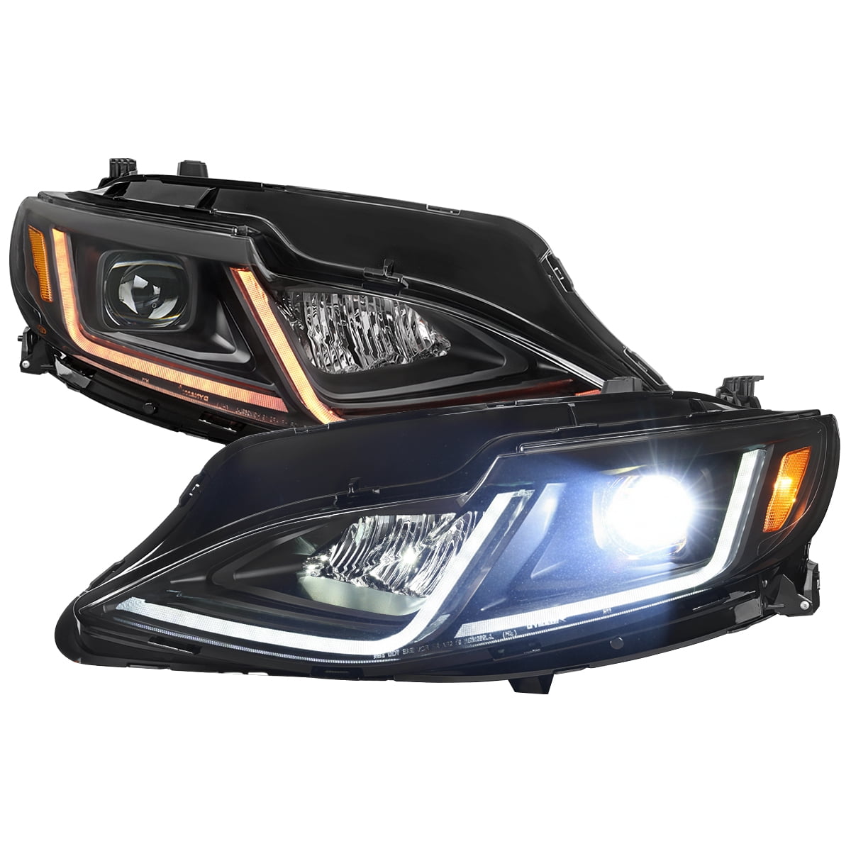 Spec-D Tuning FULL LED Black Projector Headlights w/Switchback and ...
