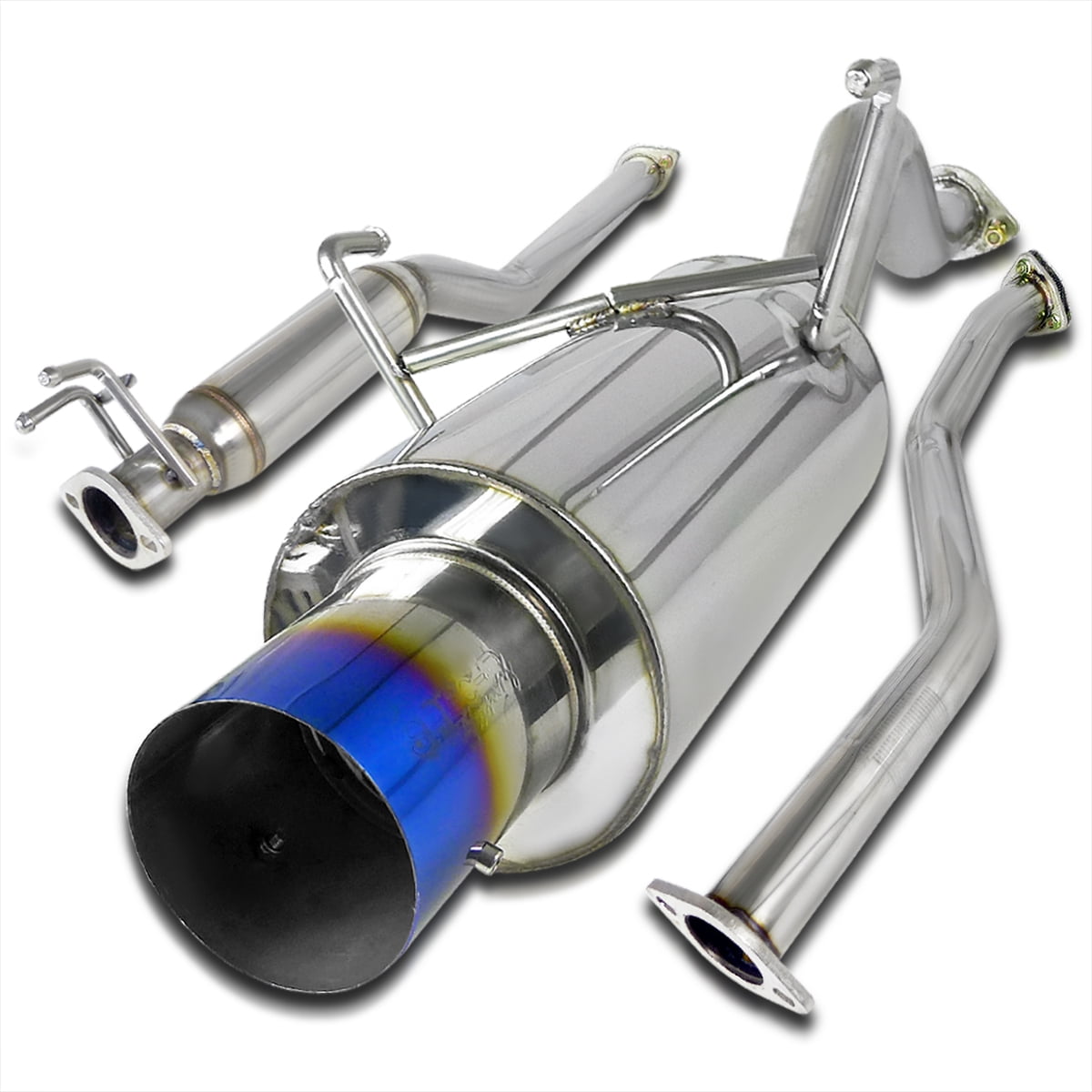 Spec-D Tuning Full Catback Exhaust System W/ Titanium Burnt Tip ...