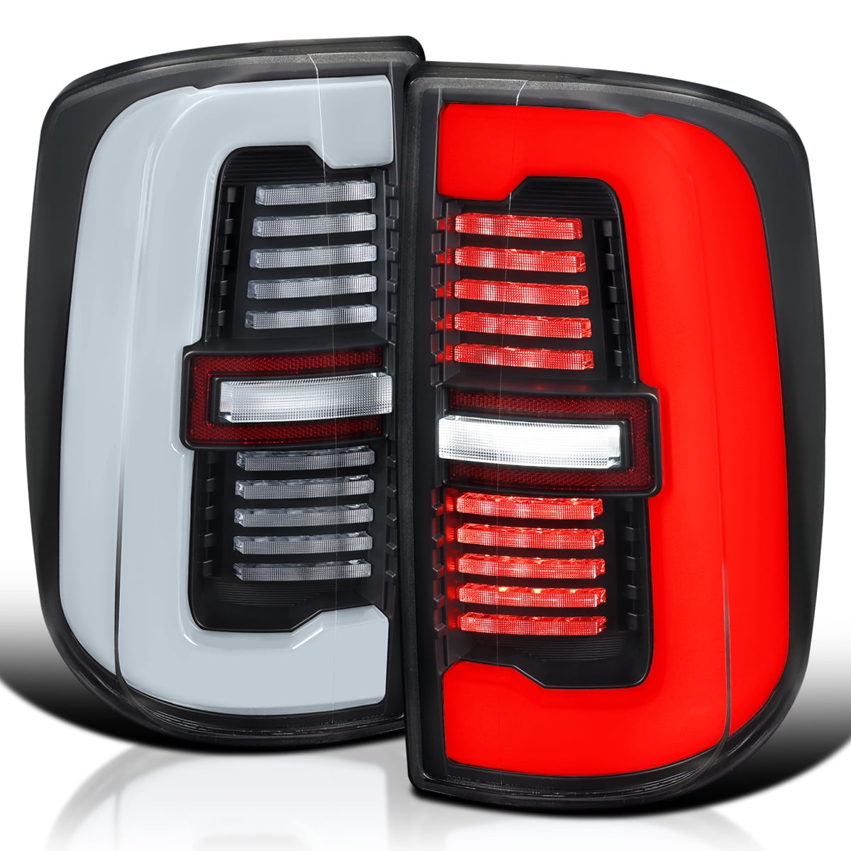 Spec-D Tuning Full LED Black Tail Lights w/ Sequential Turn Signals ...