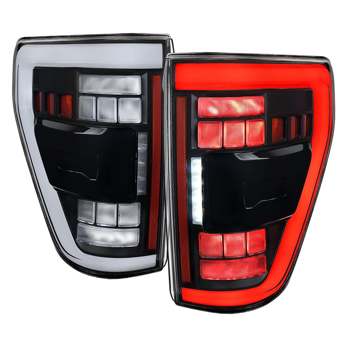 Spec-D Tuning Full LED Black Tail Lights w/ Sequential Turn Signals ...