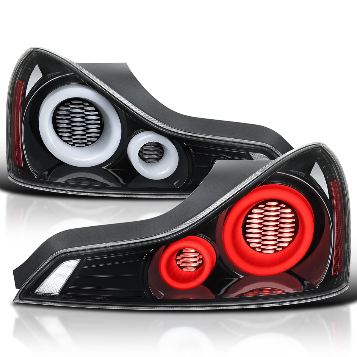 Spec-D Tuning Full LED Jet Black Tail Lights w/ Sequential Turn Signals ...