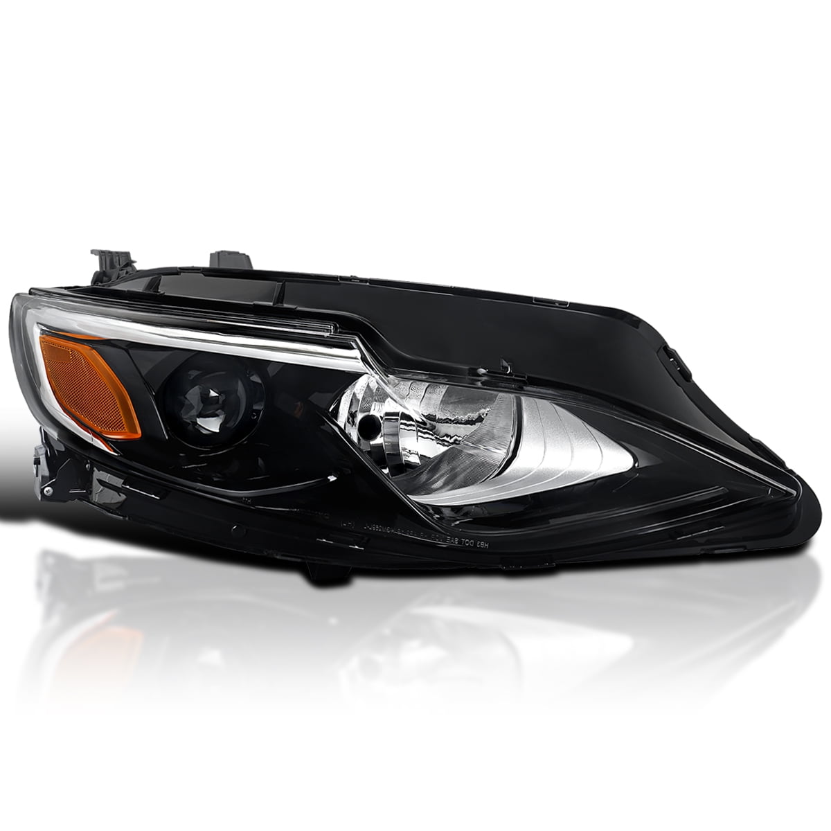 Spec-D Tuning Glossy Black Right Passenger Side Replacement Projector ...