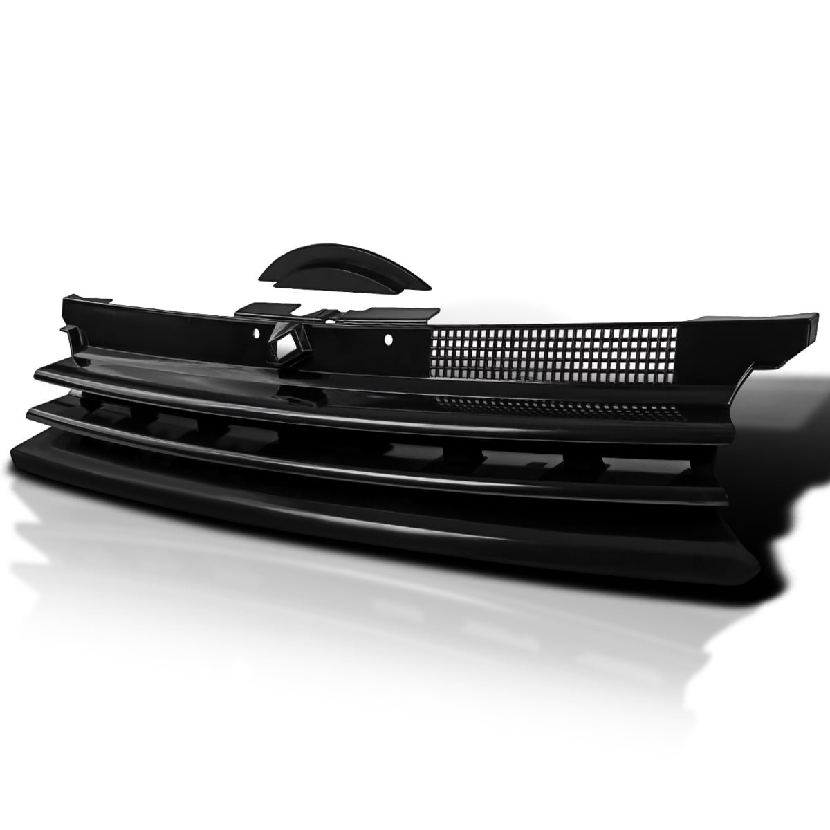 Spec-D Tuning Glossy Black Sport Front Hood Grille W/ Notch Filler R32 ...