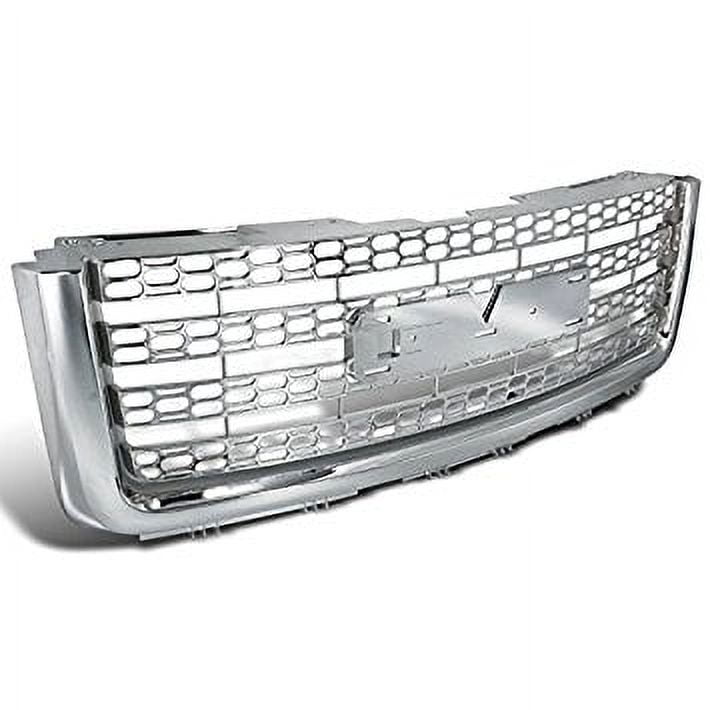 Spec-D Tuning HG-GMC07CV2 GMC Sierra Denali Chrome Mesh Honeycomb Upper ...