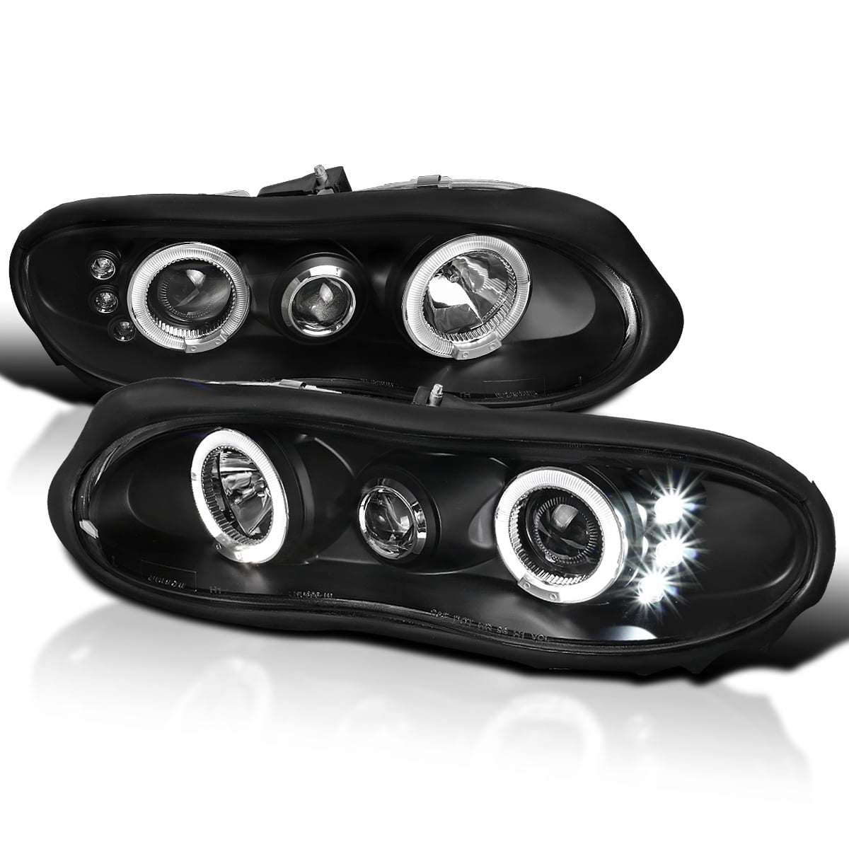 Spec-D Tuning Halo LED Black Projector Headlights Compatible with 1998 ...