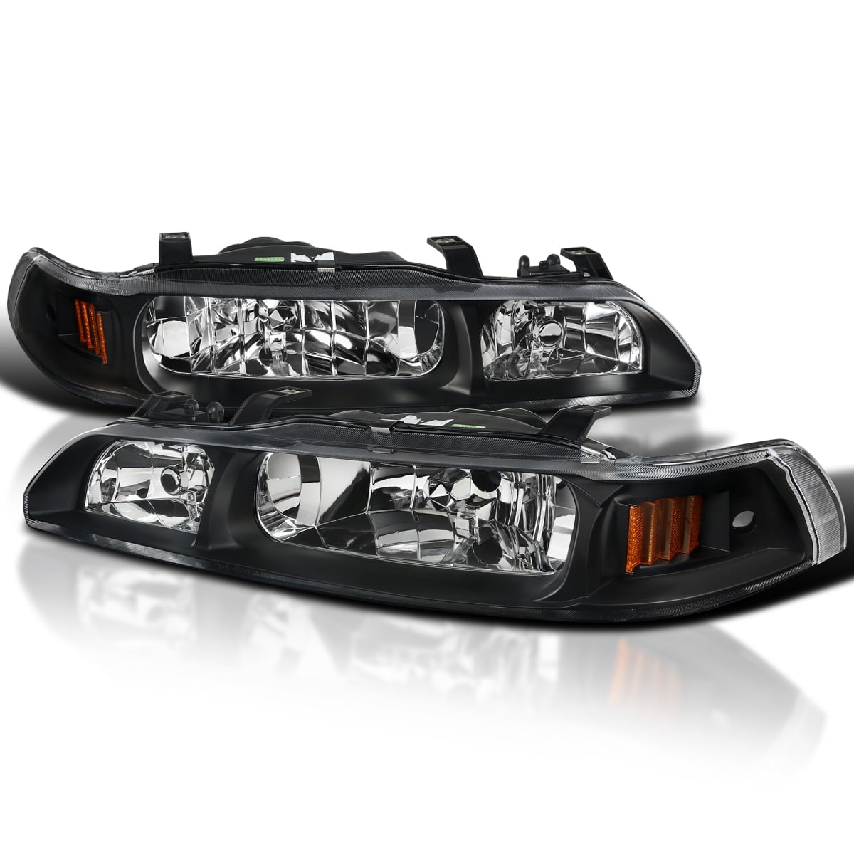 Spec D Tuning Jdm Black 1pc Style Headlights Compatible With 1990 1993