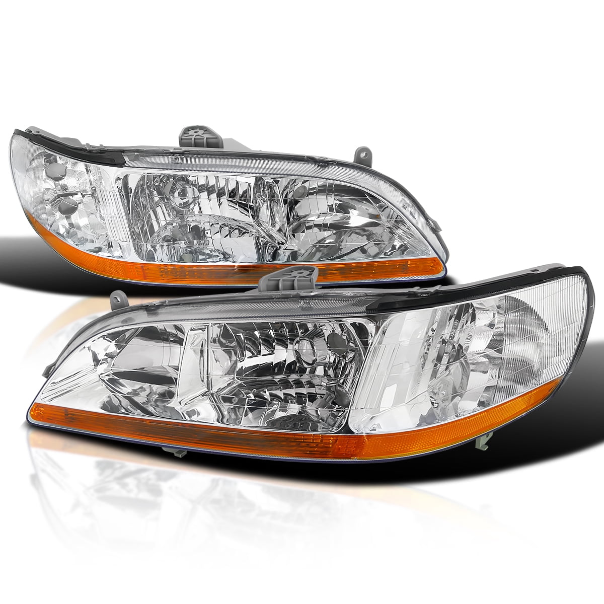 Spec-D Tuning Jdm Chrome Housing Clear Lens Headlights Compatible with ...
