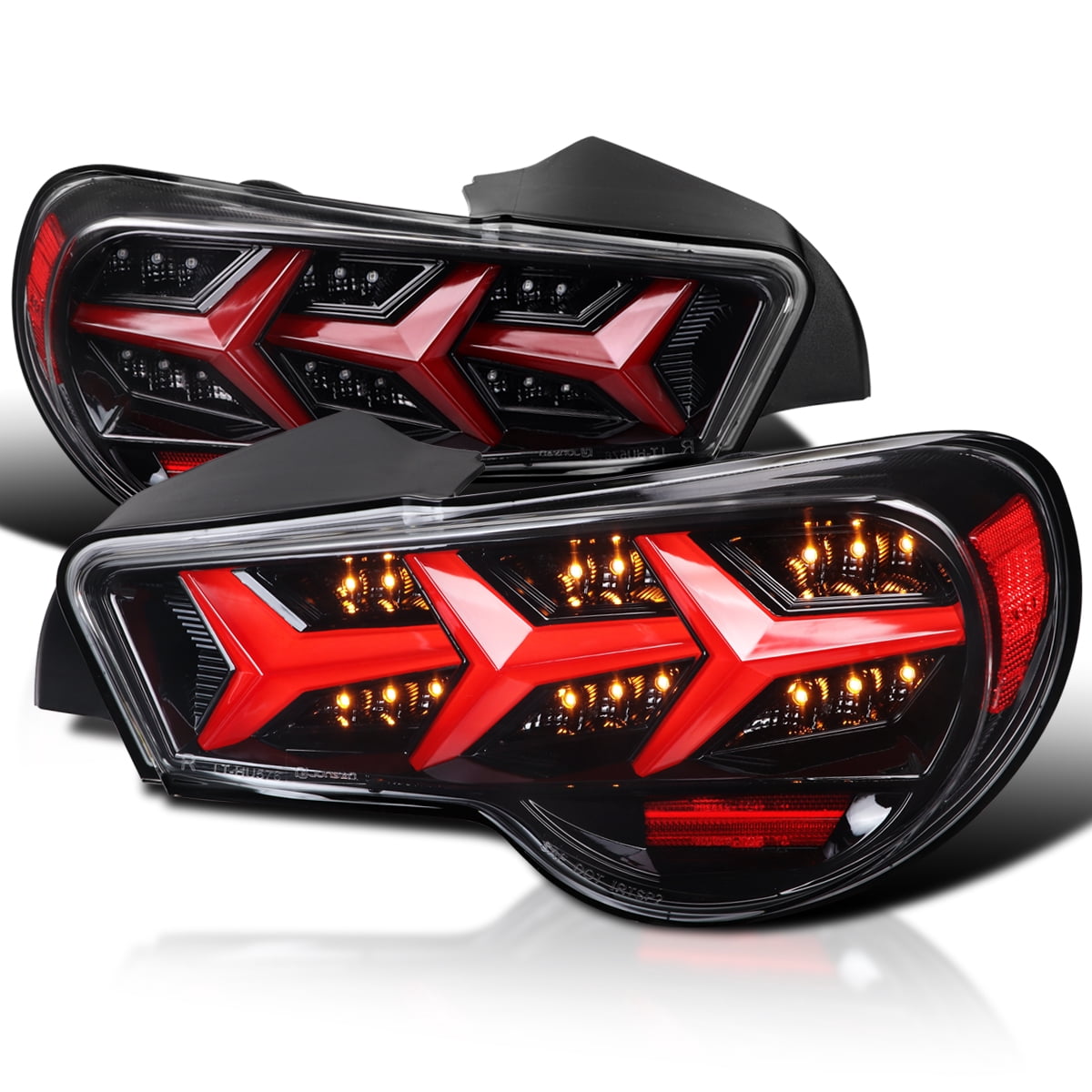 Spec-D Tuning Jet Black LED Tail Lights+Sequential LED Signal ...