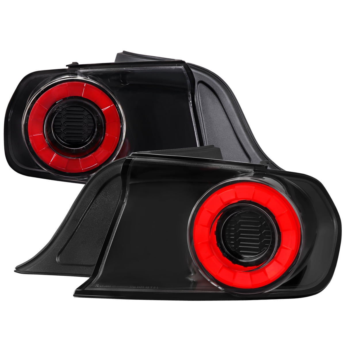 Spec-D Tuning Jet Black Red LED Sequential Signal Tail Lights ...
