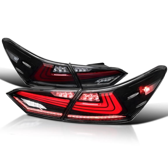 Spec-D Tuning Matte Black LED Tail Lights w/ White LED Light Bar ...