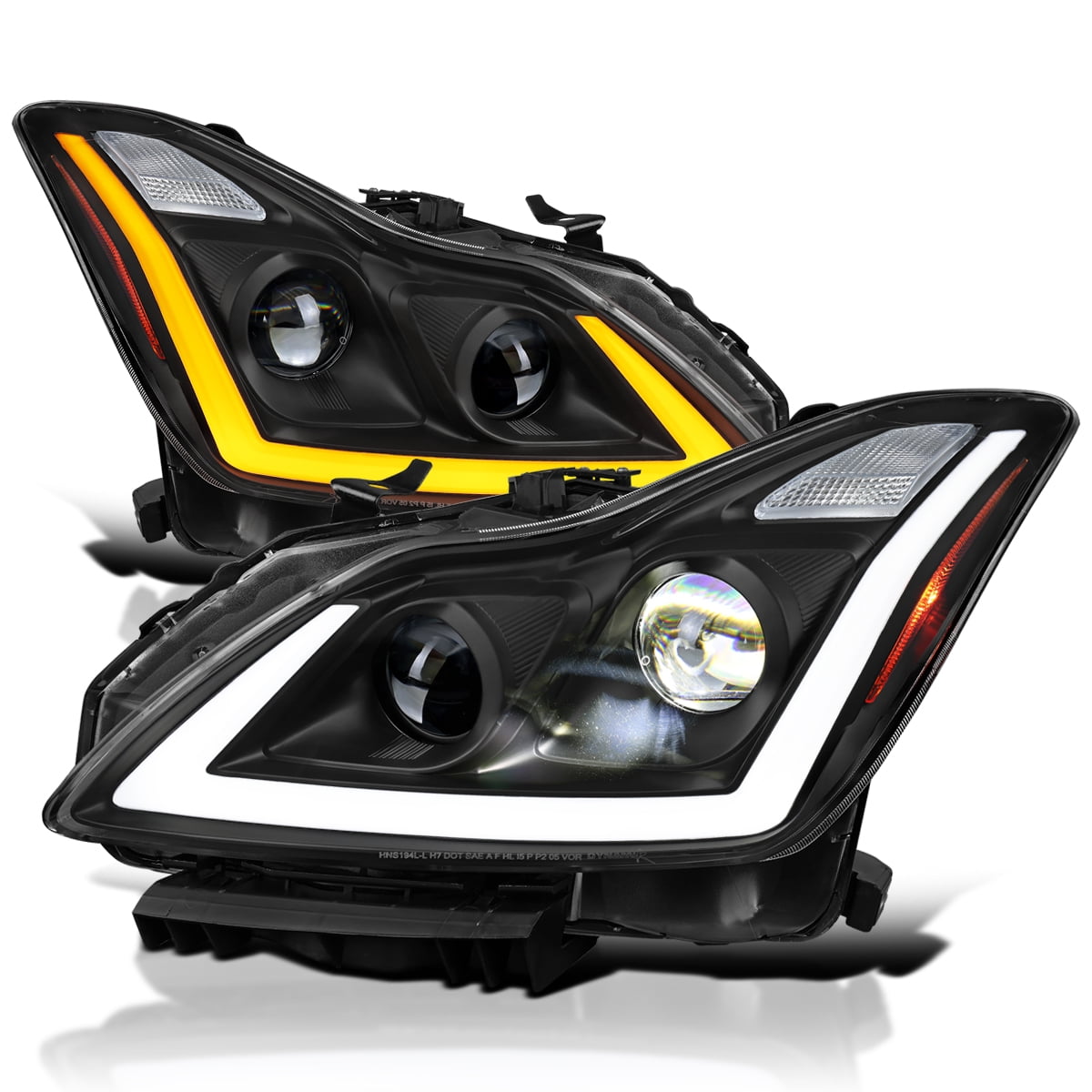 Spec-D Tuning LED Black Headlights w/ Sequential Turn Signals, DRL ...