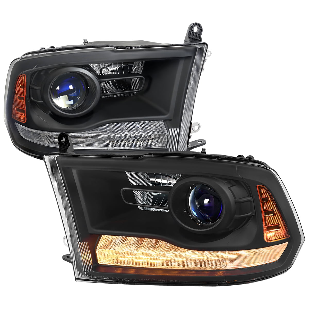 Spec-D Tuning LED Black Projector Headlights Compatible with 2013-2018 ...