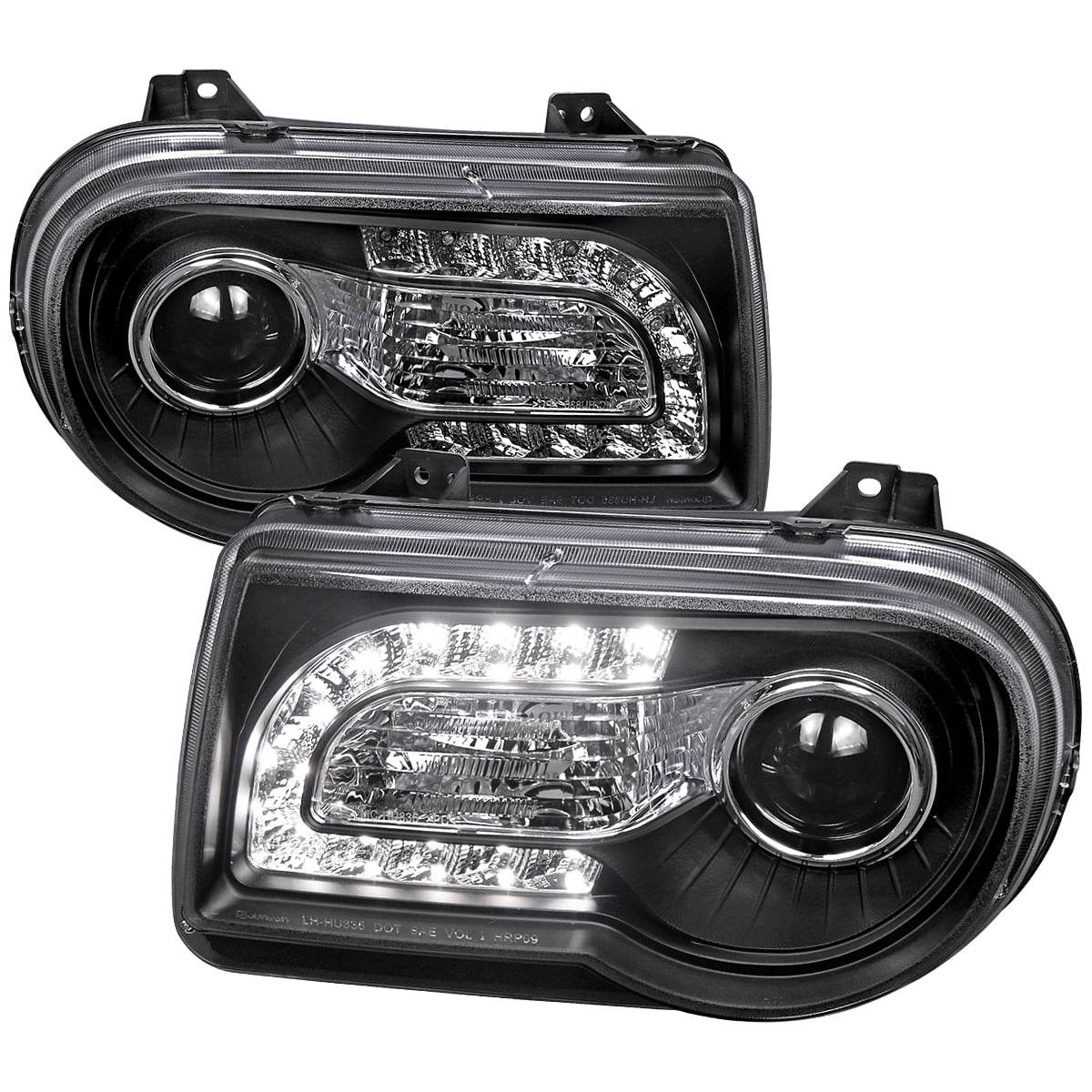 Spec-D Tuning LED Black Projector Headlights Compatible with 2005-2010 ...