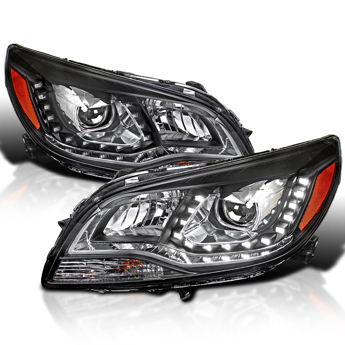 Spec-D Tuning LED Black Projector Headlights Compatible with 2013-2015 ...