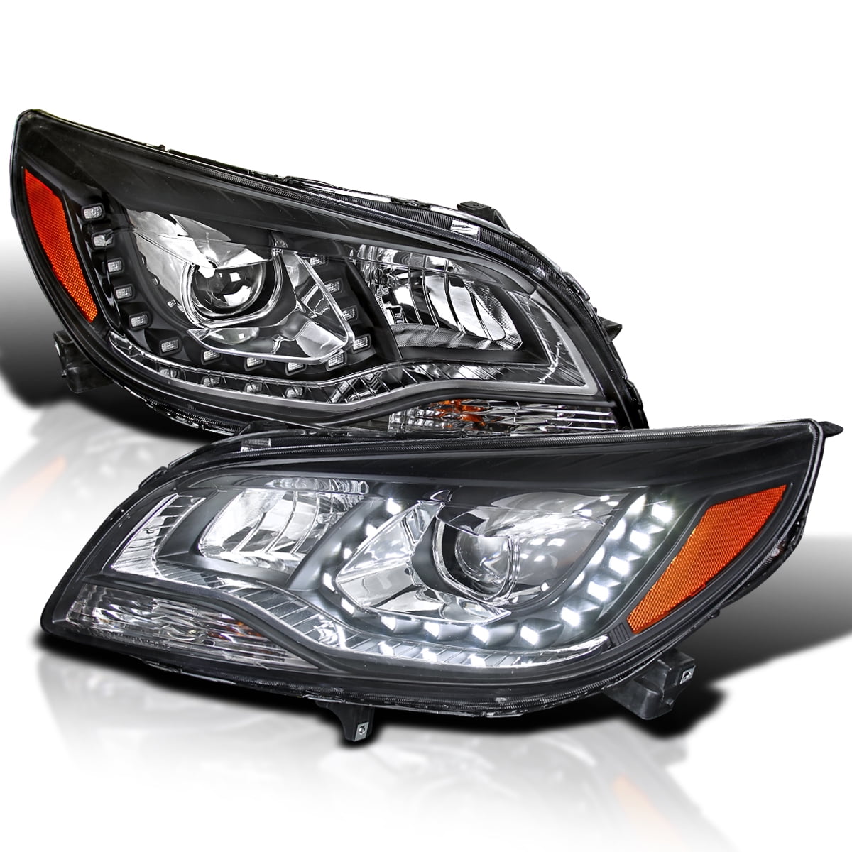 Spec-D Tuning LED Black Projector Headlights Compatible with 2013-2015 ...