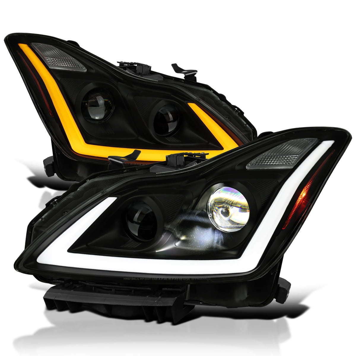 Spec-D Tuning LED Black Smoke Headlights w/ Sequential Turn Signals ...