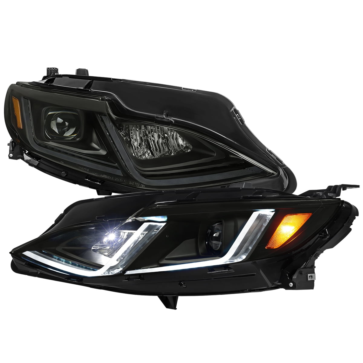 Spec-D Tuning LED Black Smoke Projector Headlights w/Switchback ...