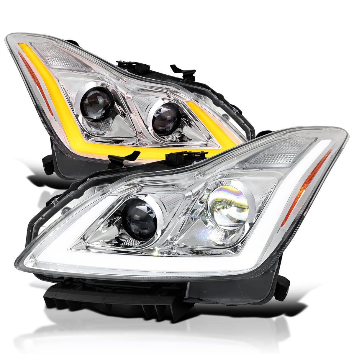 Spec-D Tuning LED Chrome Headlights w/ Sequential Turn Signals, DRL ...