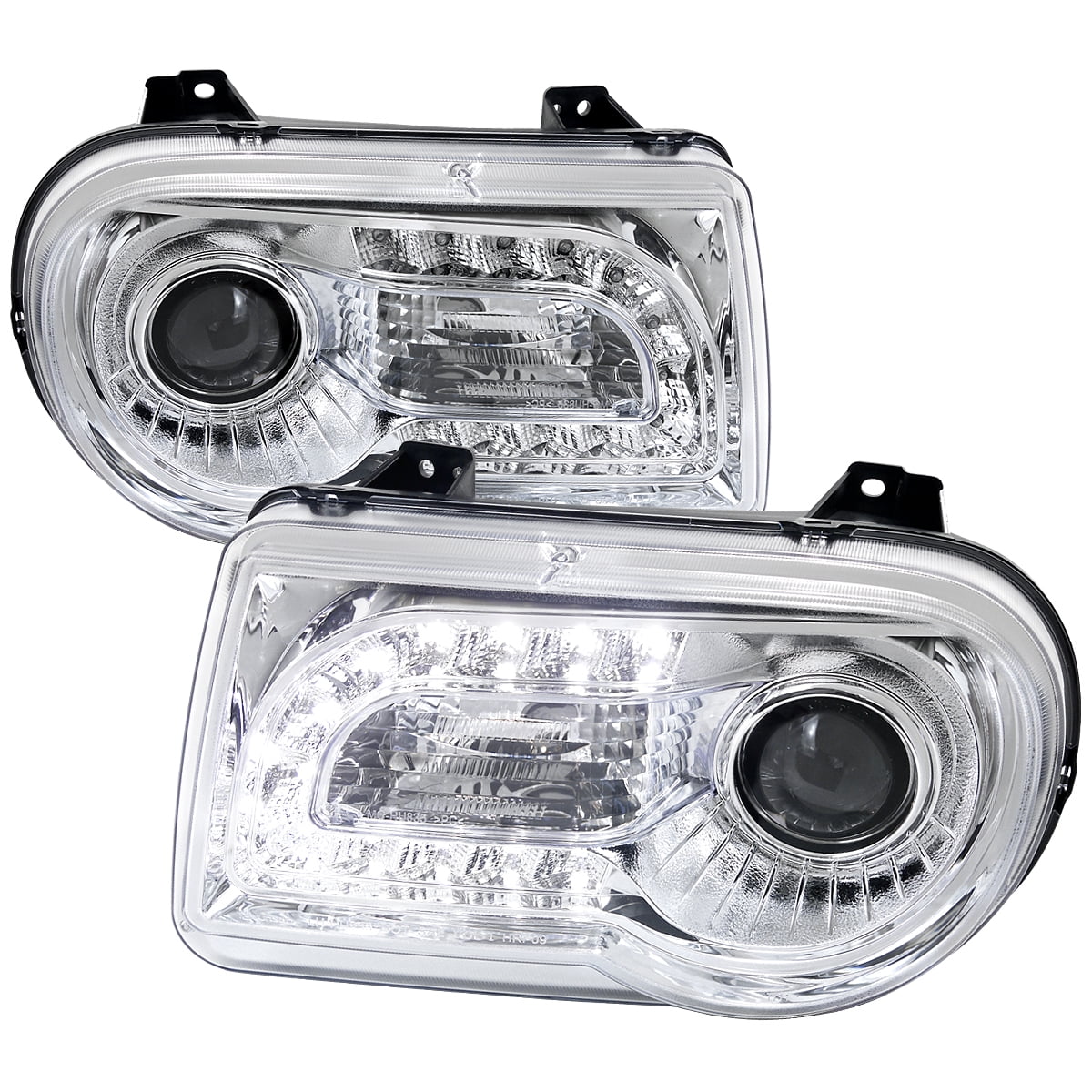 Spec-D Tuning LED Chrome Projector Headlights Compatible with 2005-2010 ...