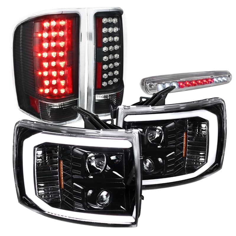 Spec-D Tuning LED Light Bar Jet Black Housing Clear Lens Projector ...