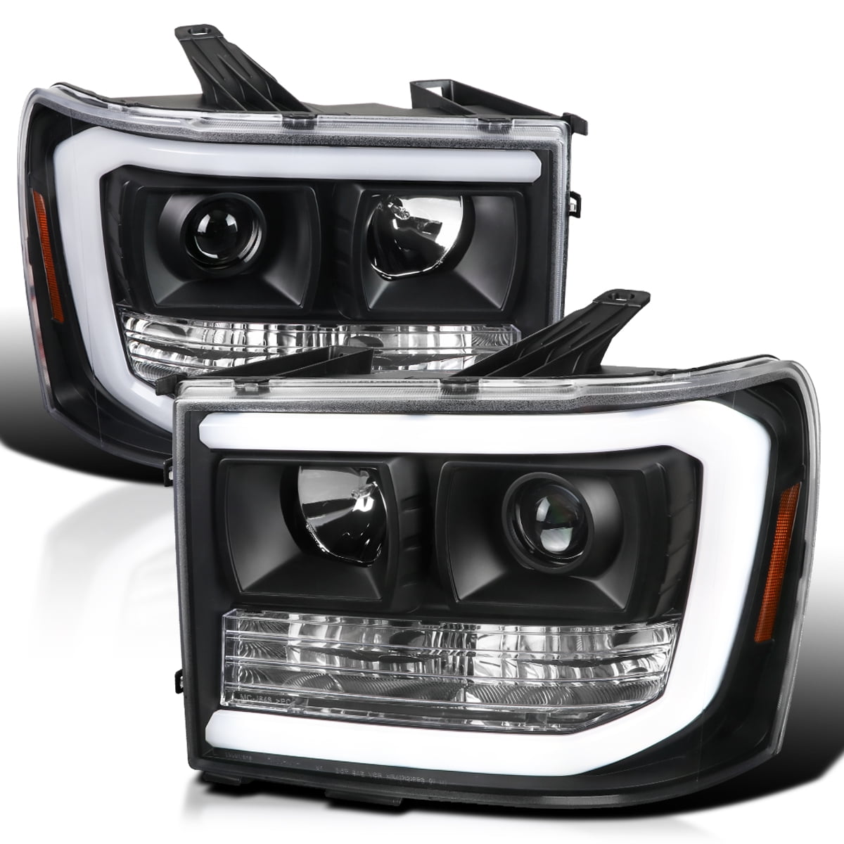 Spec-D Tuning LED Light Bar Jet Black Housing Clear Lens Projector ...
