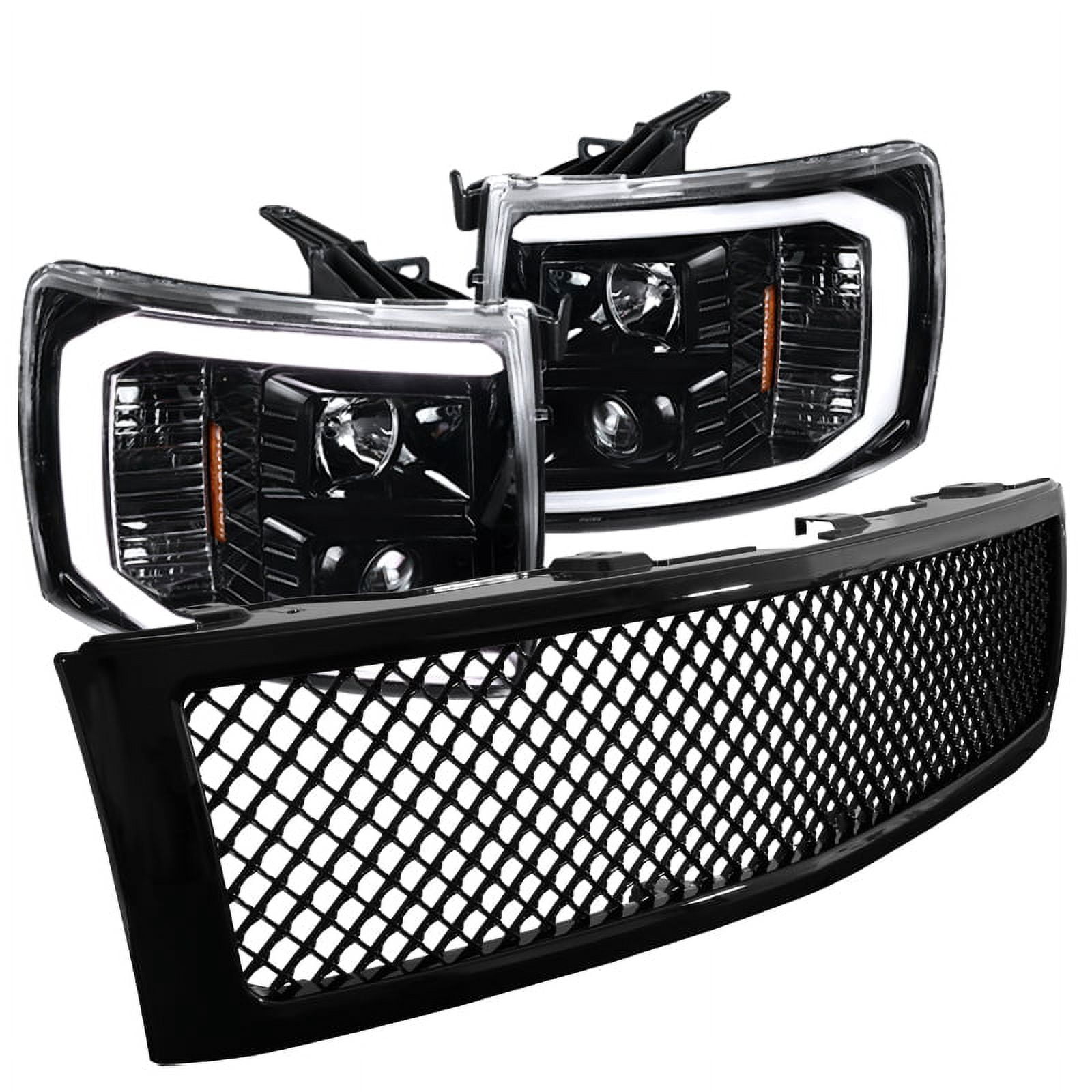 Spec-D Tuning LED Light Bar Jet Black Housing Clear Lens Projector ...
