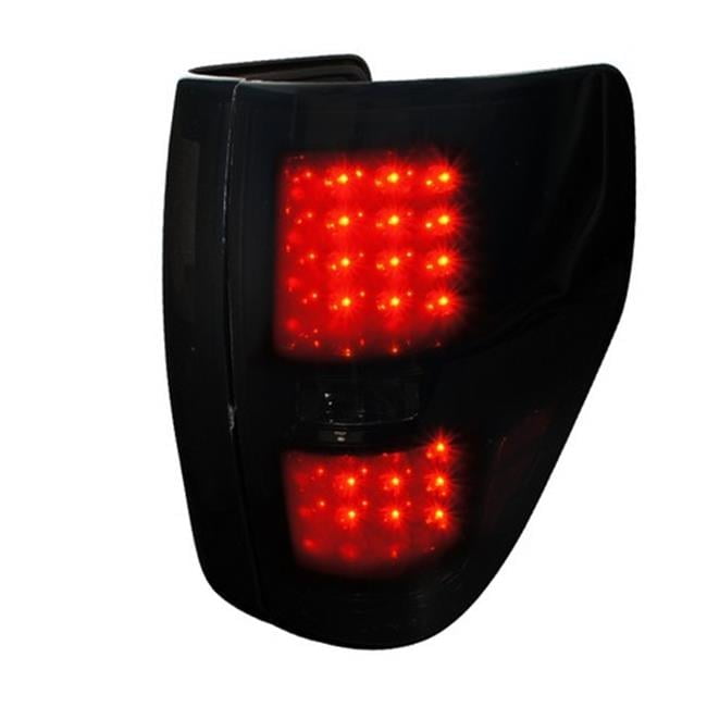 Spec-D Tuning LED Tail Light Glossy Black Housing with Smoke for 09 to ...
