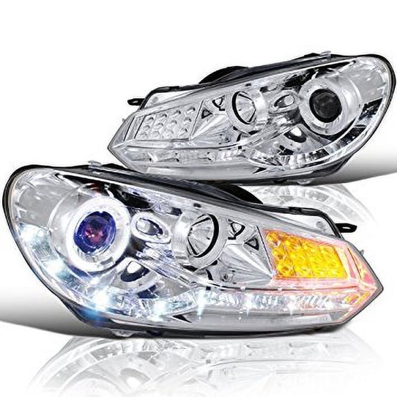 Spec-D Tuning LHP-GLF10-8V2-TM R8 Style Led Signal Halo Clear Projector ...
