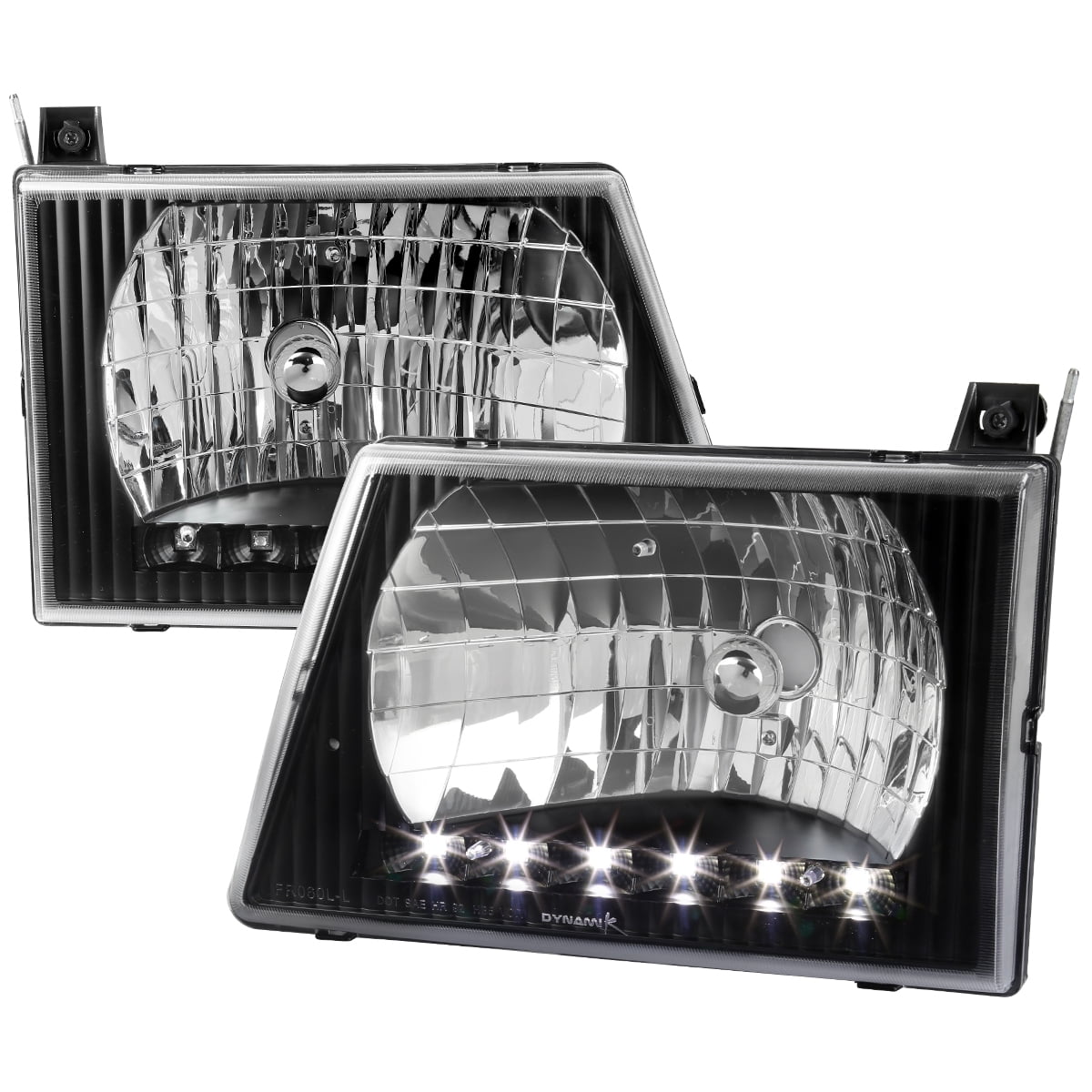 Spec-D Tuning Led Black Headlights Compatible with 1992-2006 Ford ...