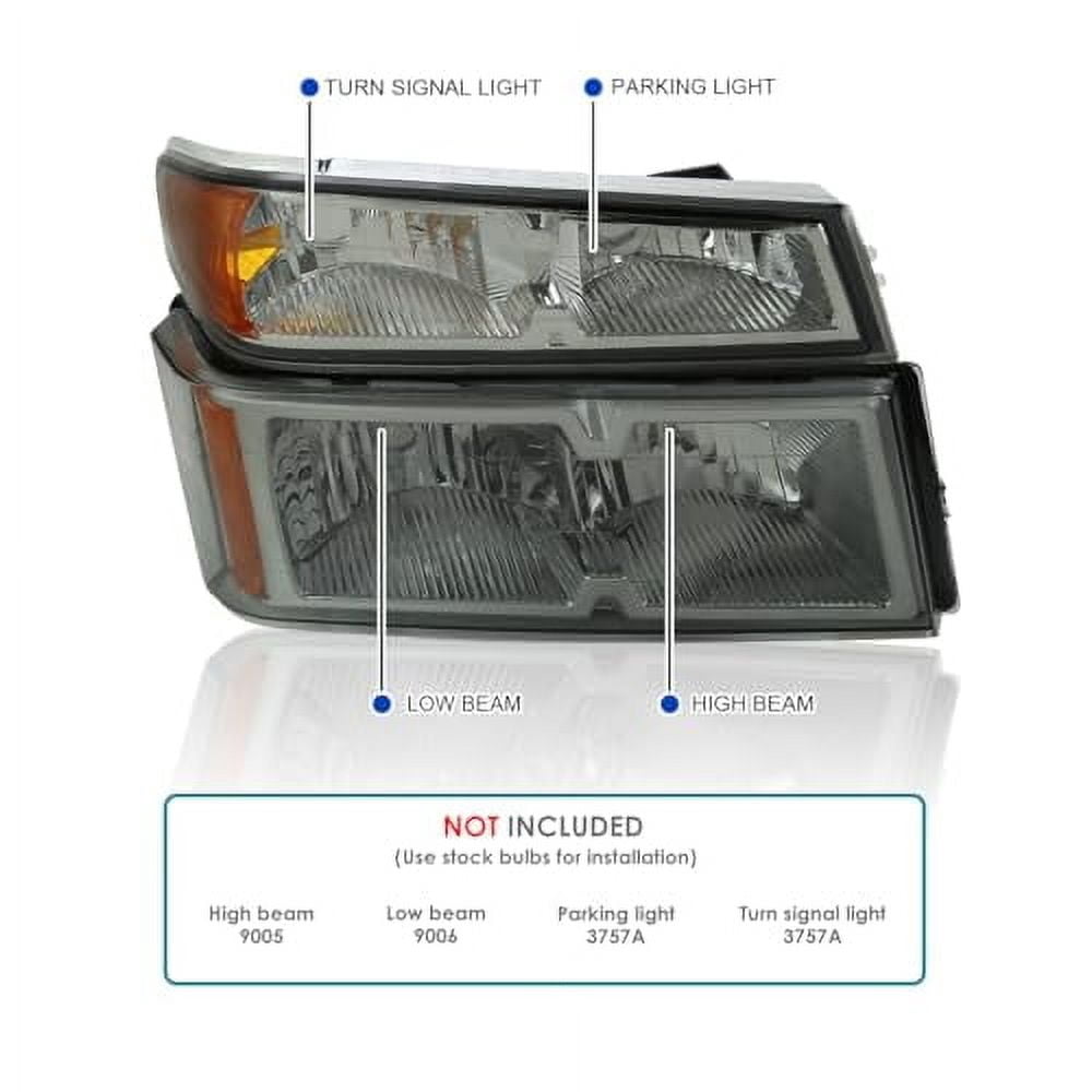 Spec-D Tuning Light Smoke Headlights + Corner Lights Compatible with ...