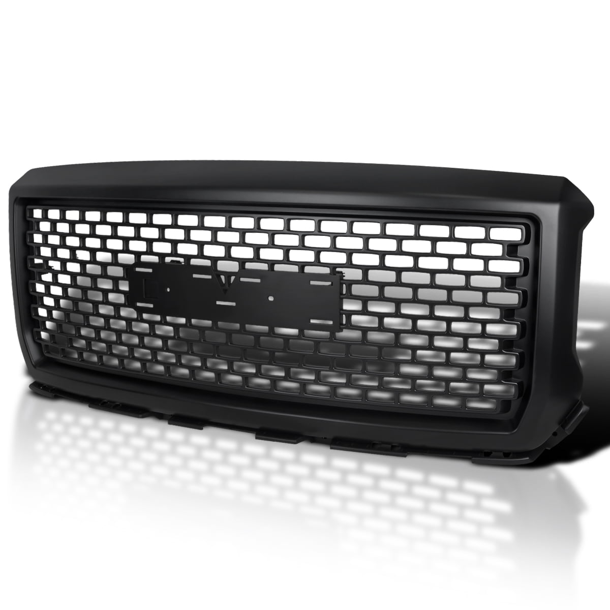 Spec-D Tuning Matte Black Denali Style Front Bumper Hood Grille ...