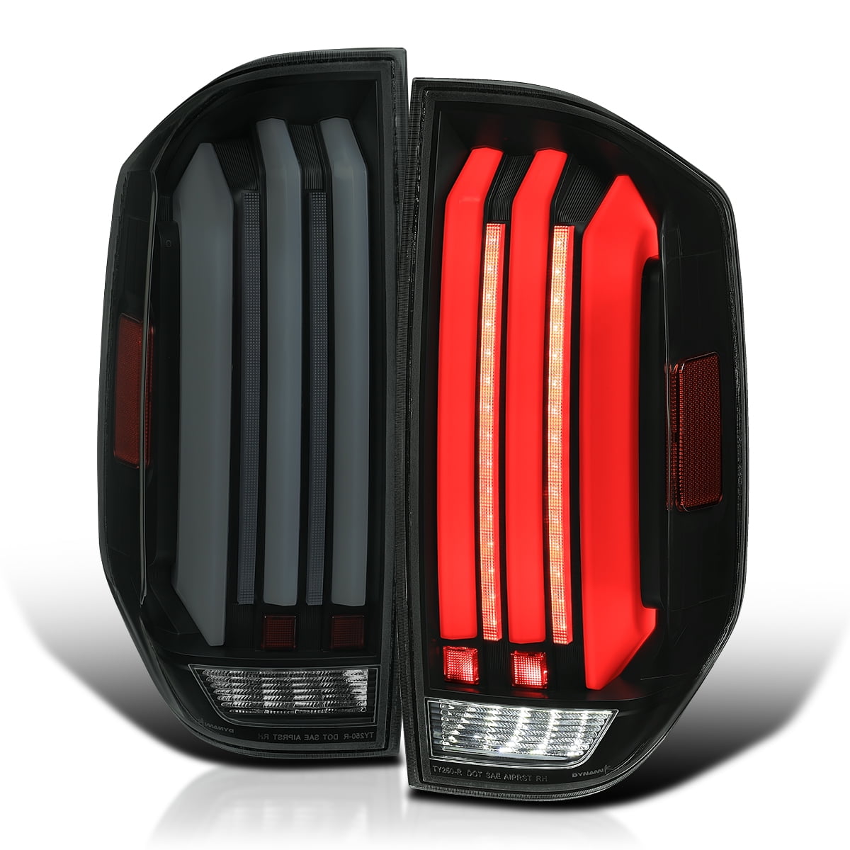 Spec-D Tuning Matte Black Smoke Full LED Strip Tail Lights w/ White ...