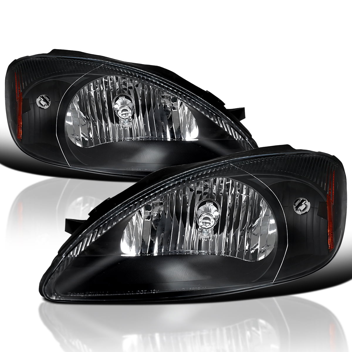 Spec-D Tuning OE Style Black Headlights Compatible with 2000-2007 Ford ...