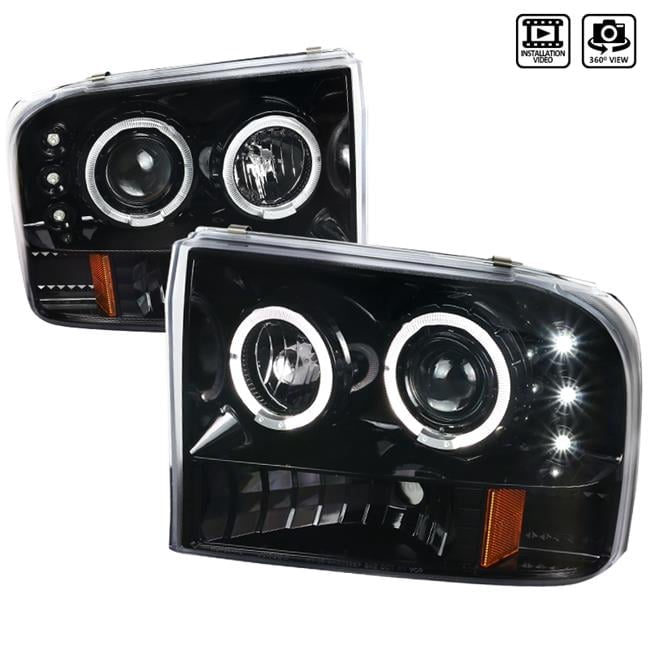 Spec D Tuning Projector Head-Light for 1999-2004 Ford F250 F-350, F-450 ...