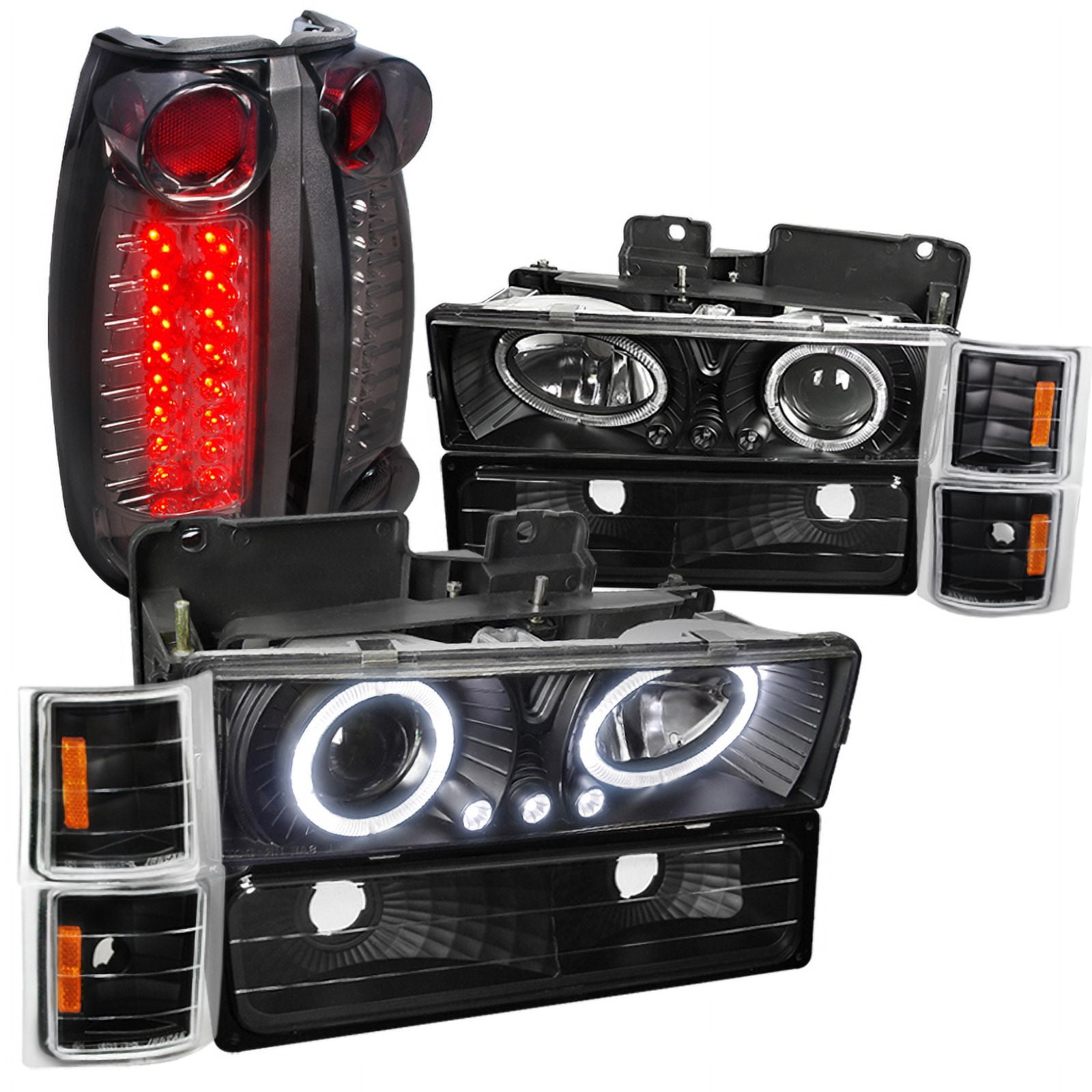 Spec-D Tuning Projector Headlights + Bumper Lamp + LED Running Fog ...