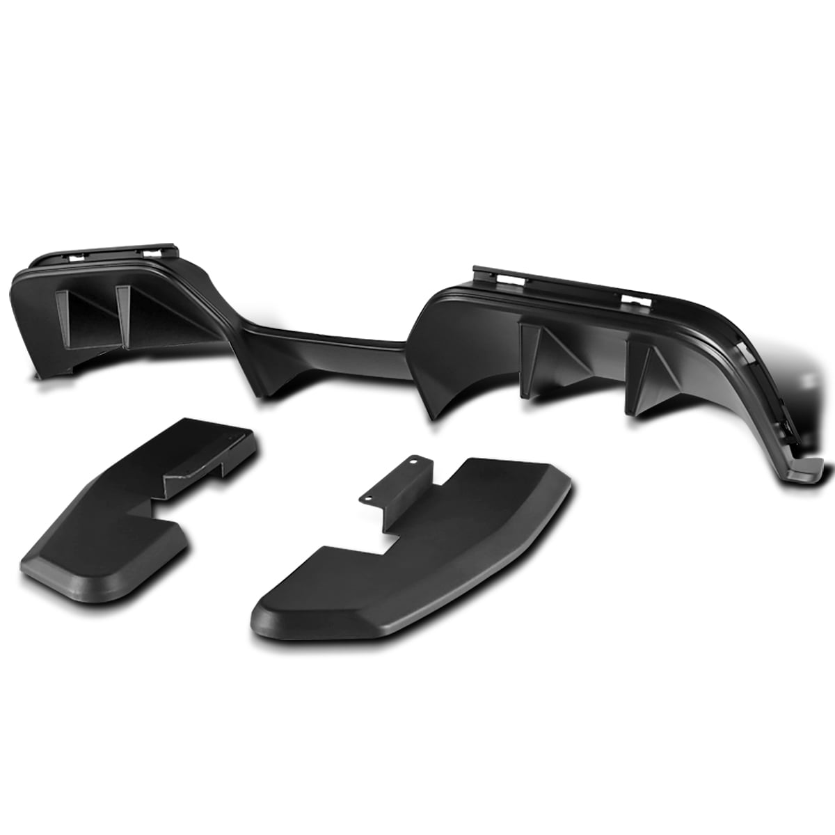 Spec-D Tuning R Style Rear Bumper Diffuser w/ Side Valances Panel ...