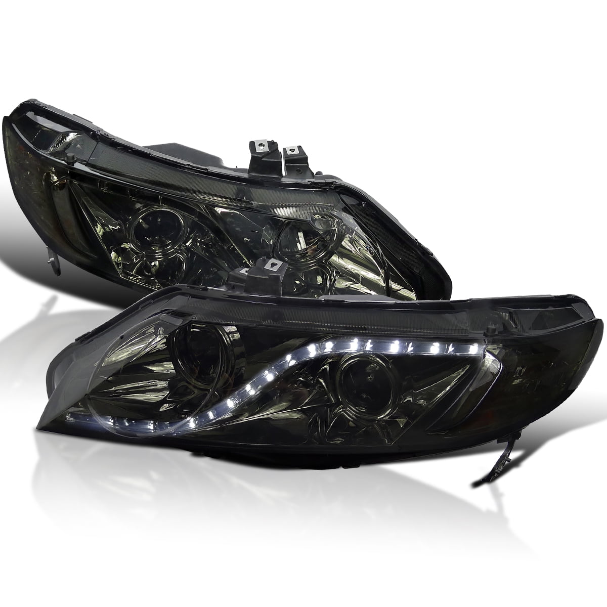Spec-D Tuning R8 LED Loop Smoke Lens Projector Headlights Compatible ...