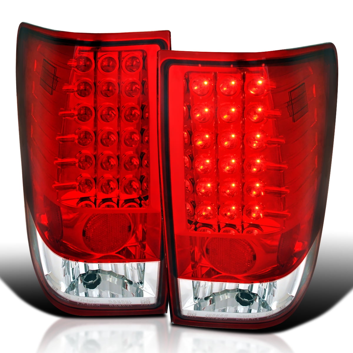 Spec-D Tuning Red Clear Lens LED Tail Lights Compatible with 2004-2015 ...