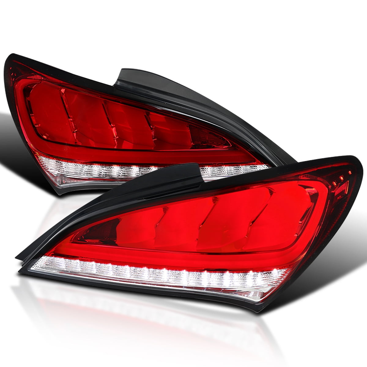 Spec-D Tuning Red LED Bar Sequential Tail Lights Compatible with 2010 ...