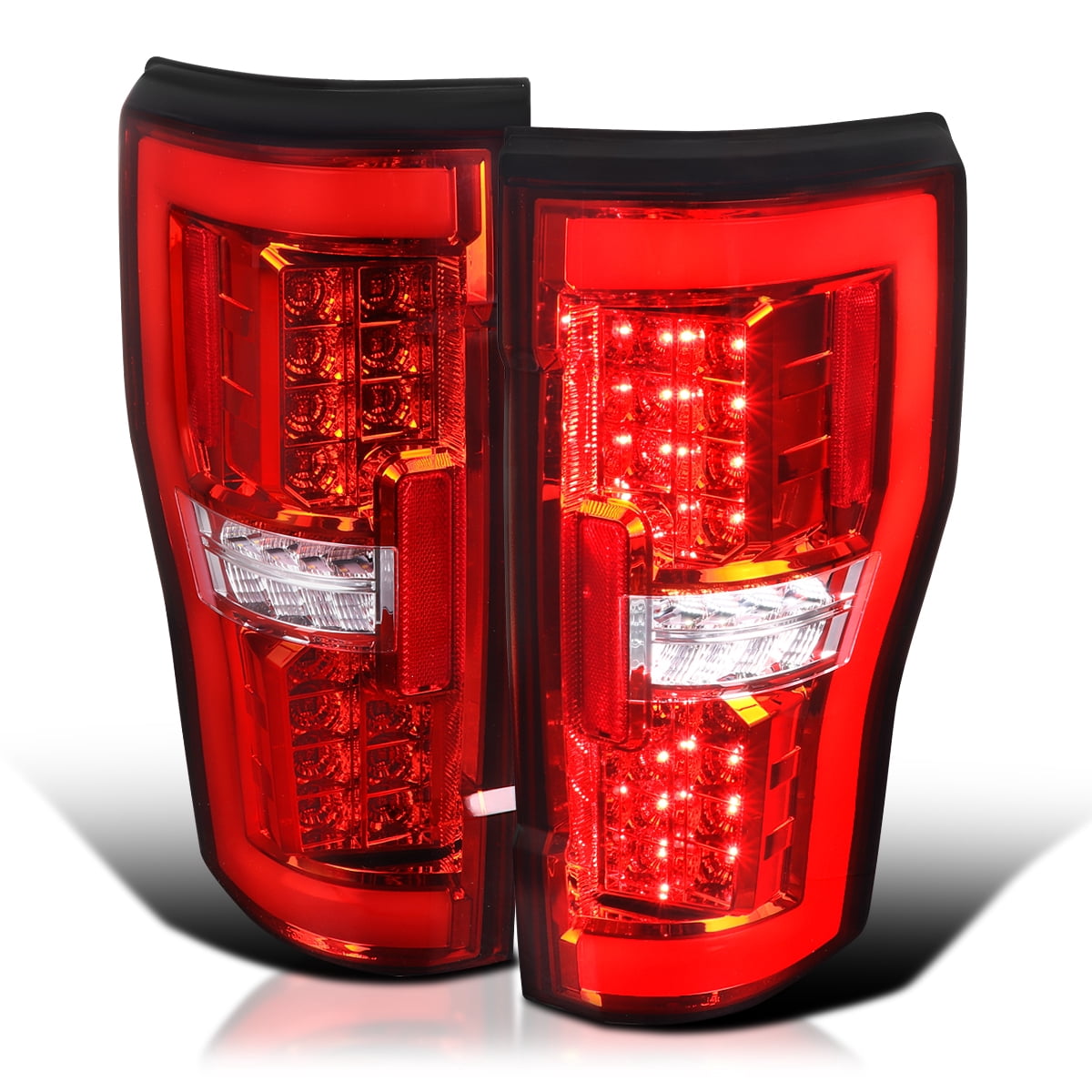 Spec-D Tuning Red LED Tail Lights w/ LED Tube Compatible with 2017-2019 ...