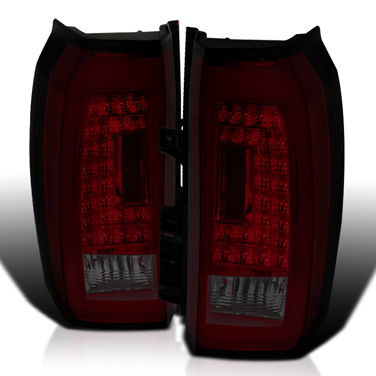 Spec-D Tuning Red Smoke LED Bar Tail Lights Compatible with 2015-2020 ...