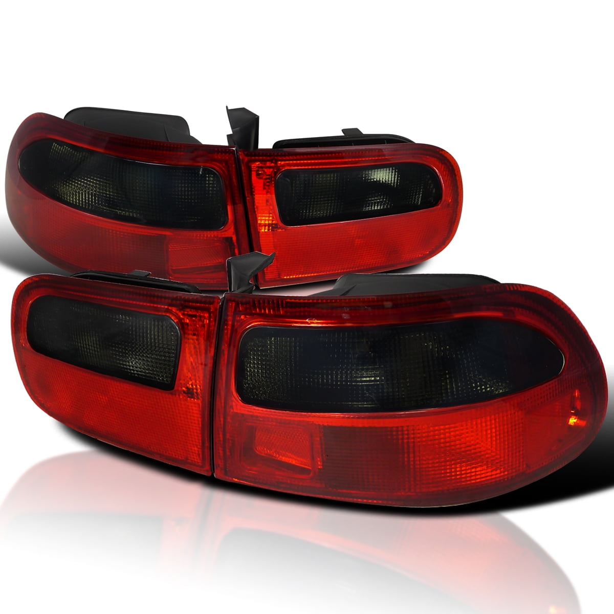 Spec-D Tuning Red Smoke Lens Tail Lights Compatible with 1992-1995 ...