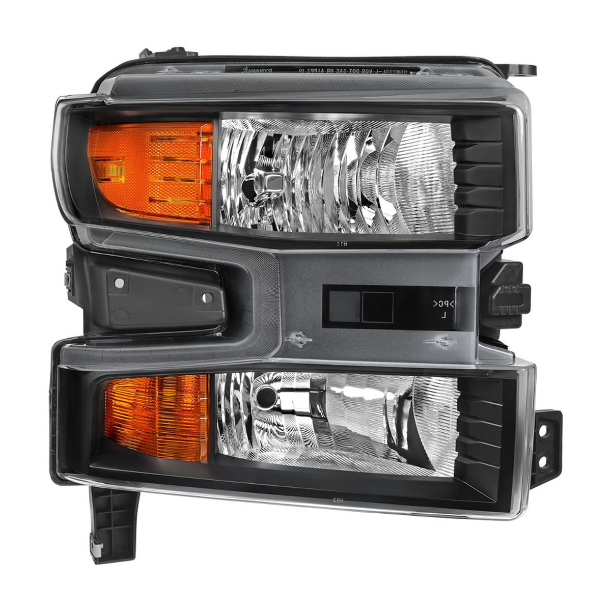 Spec-D Tuning Right Passenger Side Black Headlight Compatible with 2019 ...
