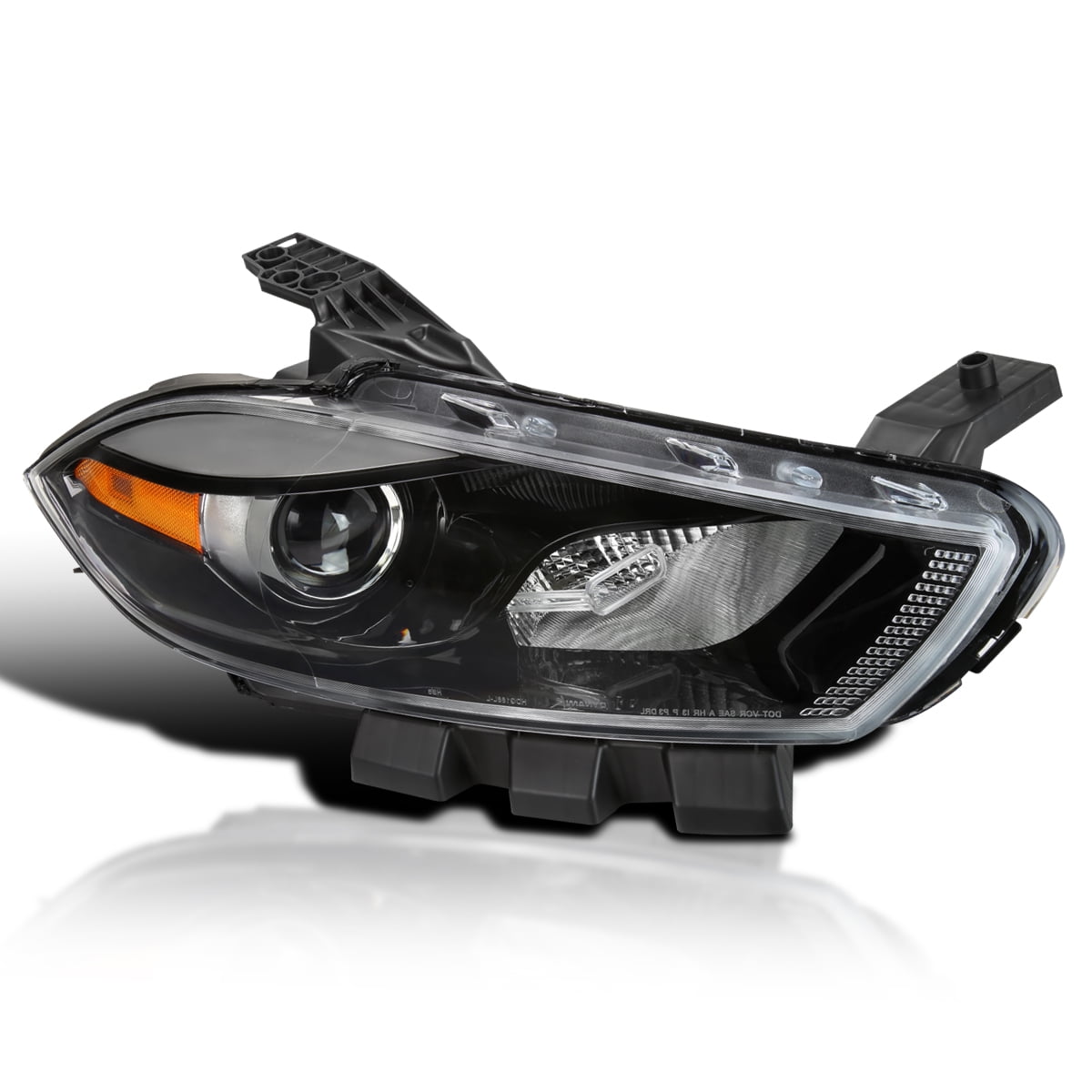 Spec-D Tuning Right Passenger Side Black Projector Headlight Compatible ...