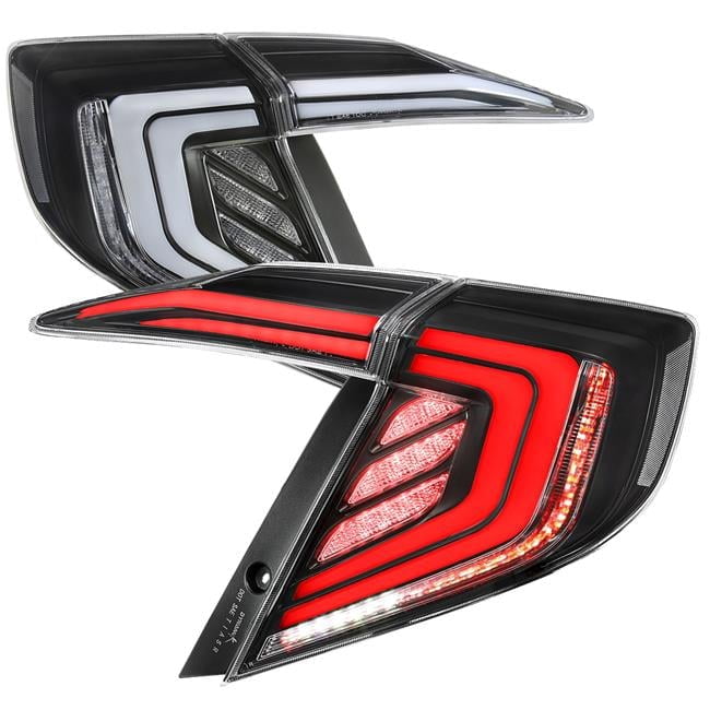 Spec D Tuning Sedan LED Tail Lights with White Light Bar Sequential ...
