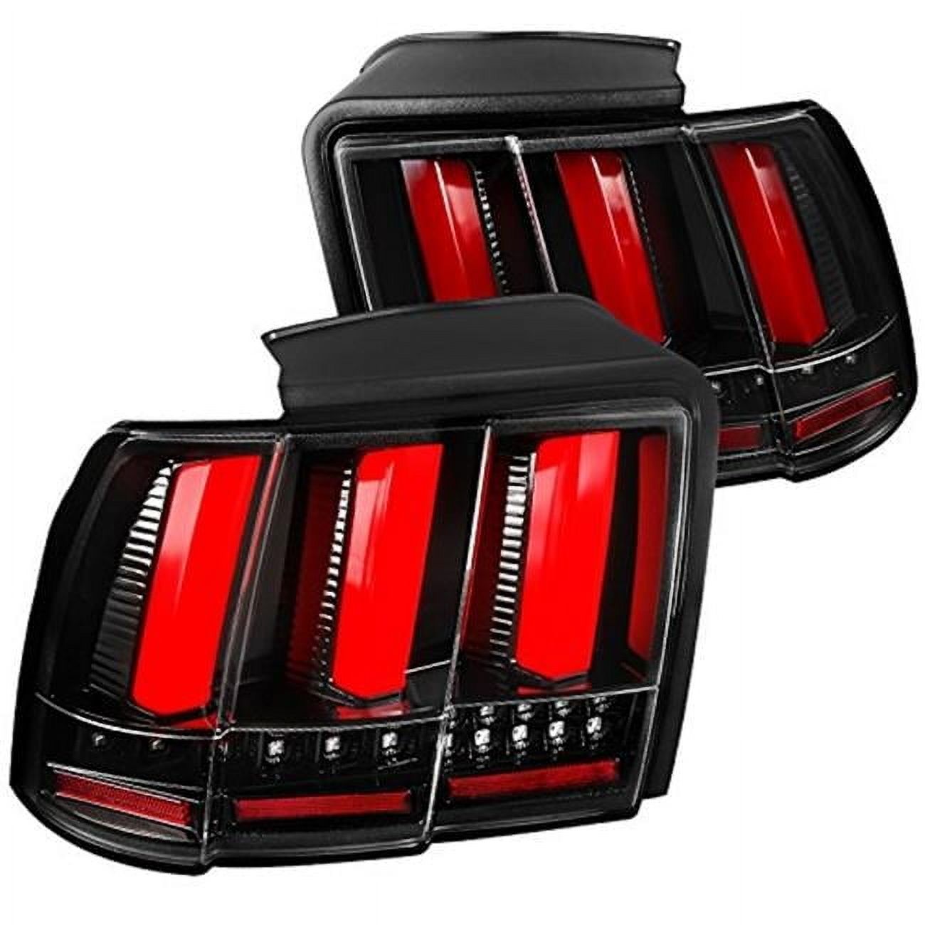 Spec D Tuning Sequential LED Tail Light 99-01 Ford Mustang - Black ...