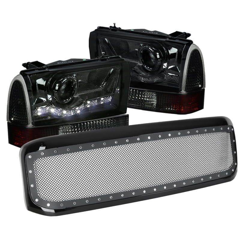 Spec-D Tuning Smoke Headlights + Smoke Corner Lights + Rivet Style ...