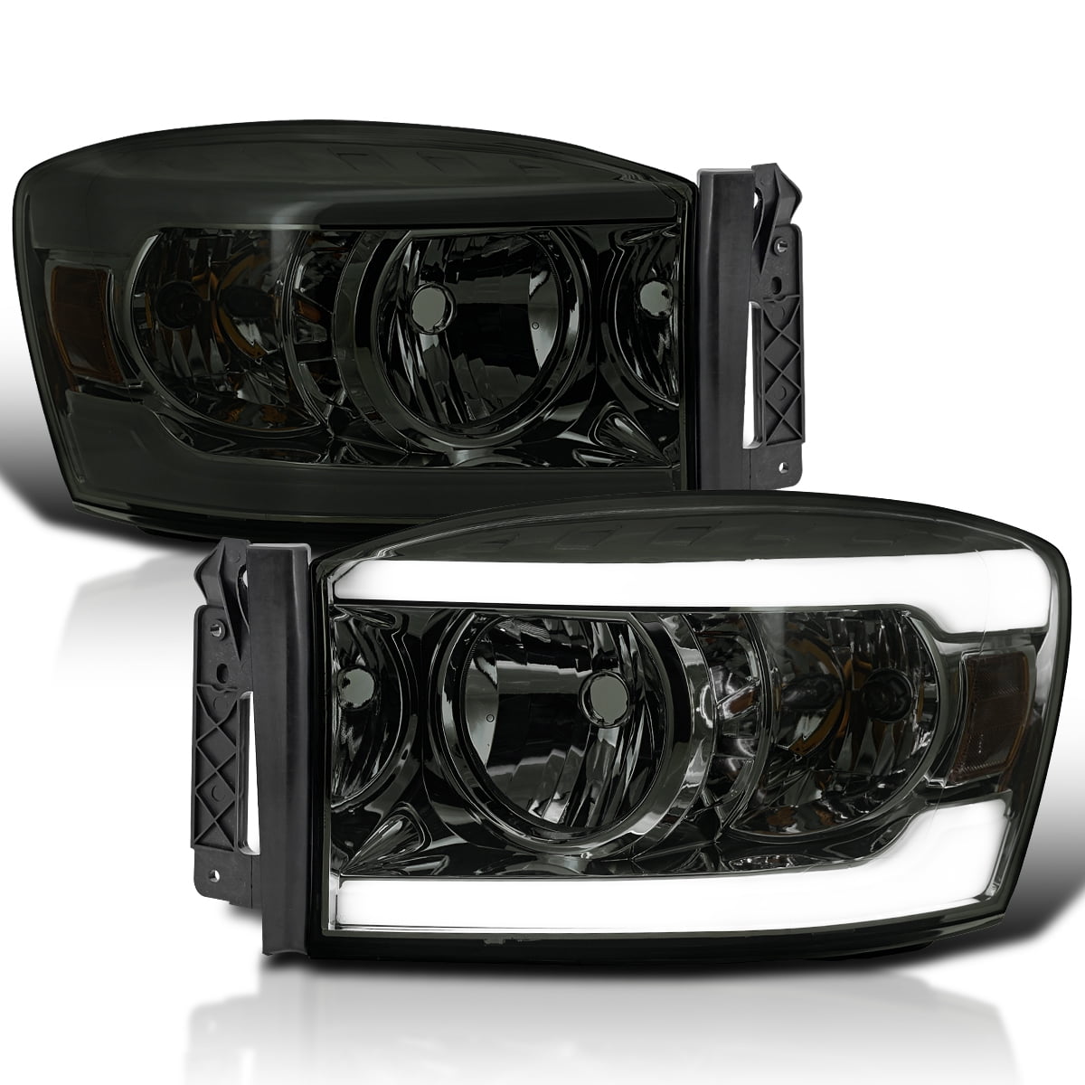Spec-D Tuning Smoke Headlights w/ LED Bar Compatible with 2006-2008 ...